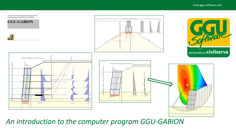 Analyze retaining structures with GGU-GABION (27min) | GGU Software
